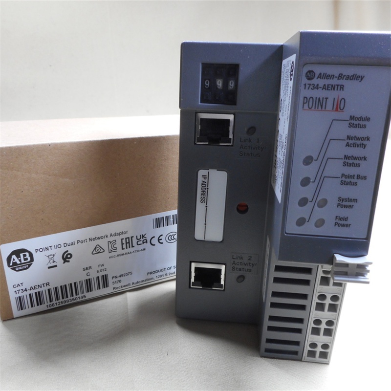 Allen Bradley 1734-AENTR POINT I/O Dual Port Network Adaptor Allen Bradley 1734-AENTR POINT I/O Dual Port Network Adaptor